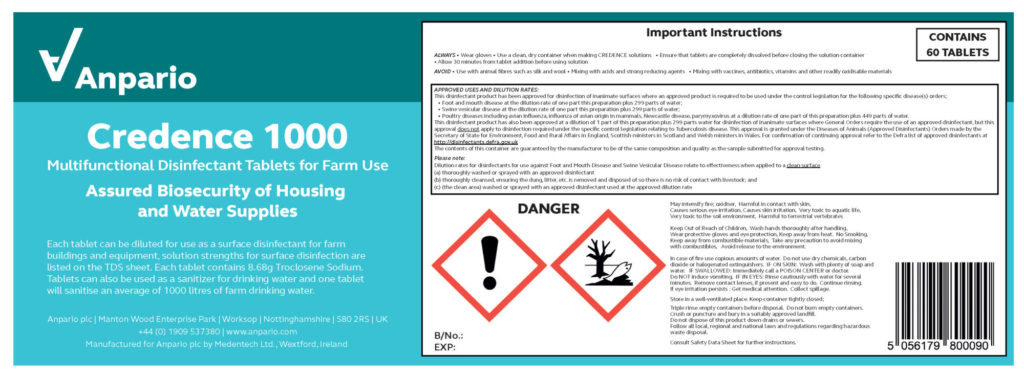 Credence 1000 - Animal Health Direct